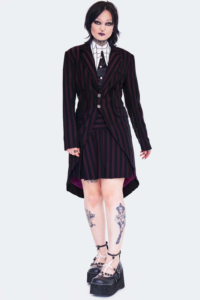 Striped Long Blazer Tailcoat | Alternative Clothing Store | Gothic ...
