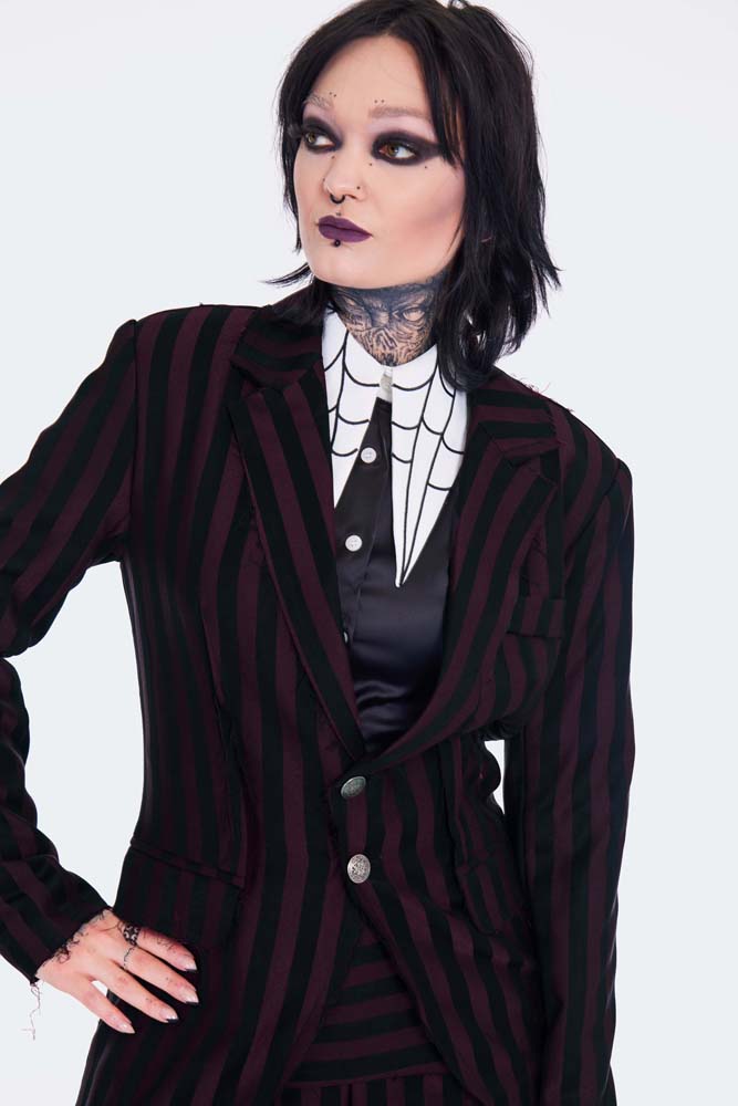 Striped Long Blazer Tailcoat | Alternative Clothing Store | Gothic ...