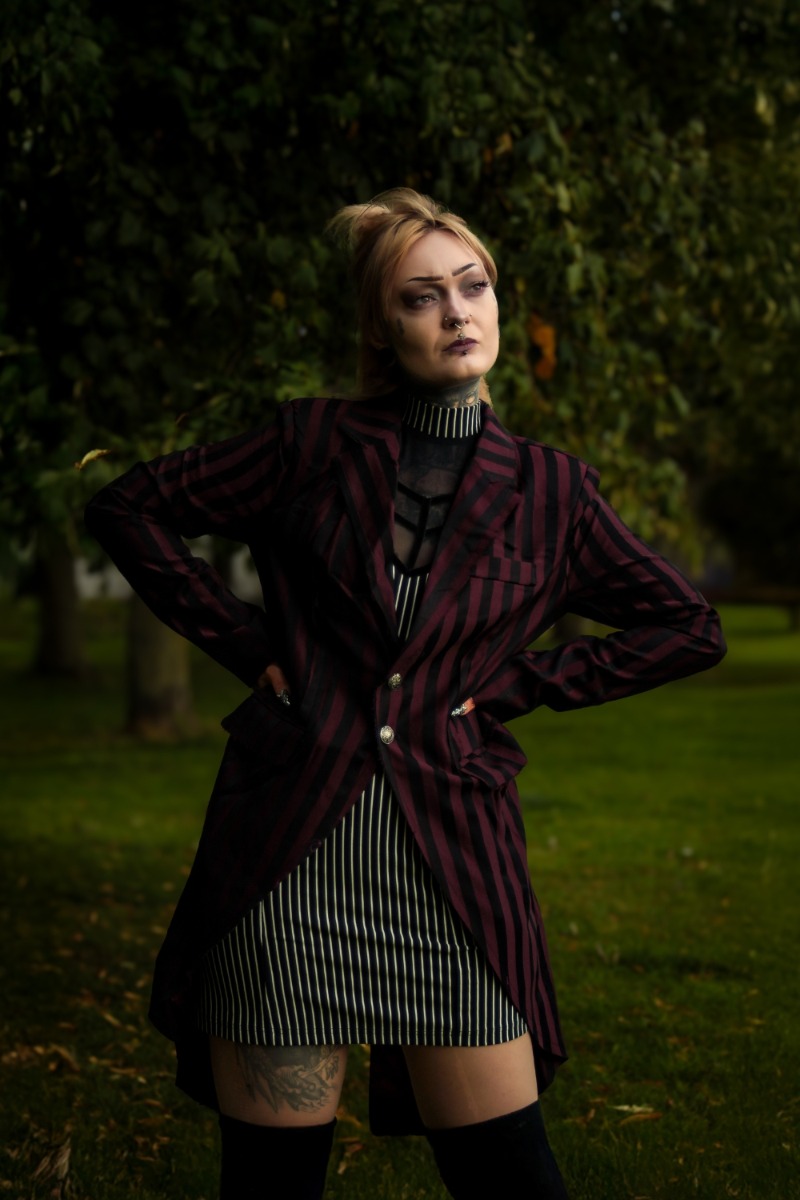 Striped Long Blazer Tailcoat | Alternative Clothing Store | Gothic ...