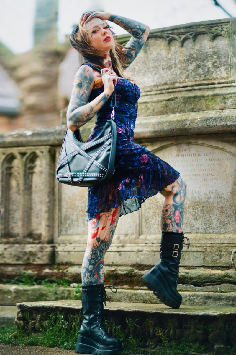 Pentagram Studded Hobo Bag | Alternative Clothing Store | Gothic, Punk ...