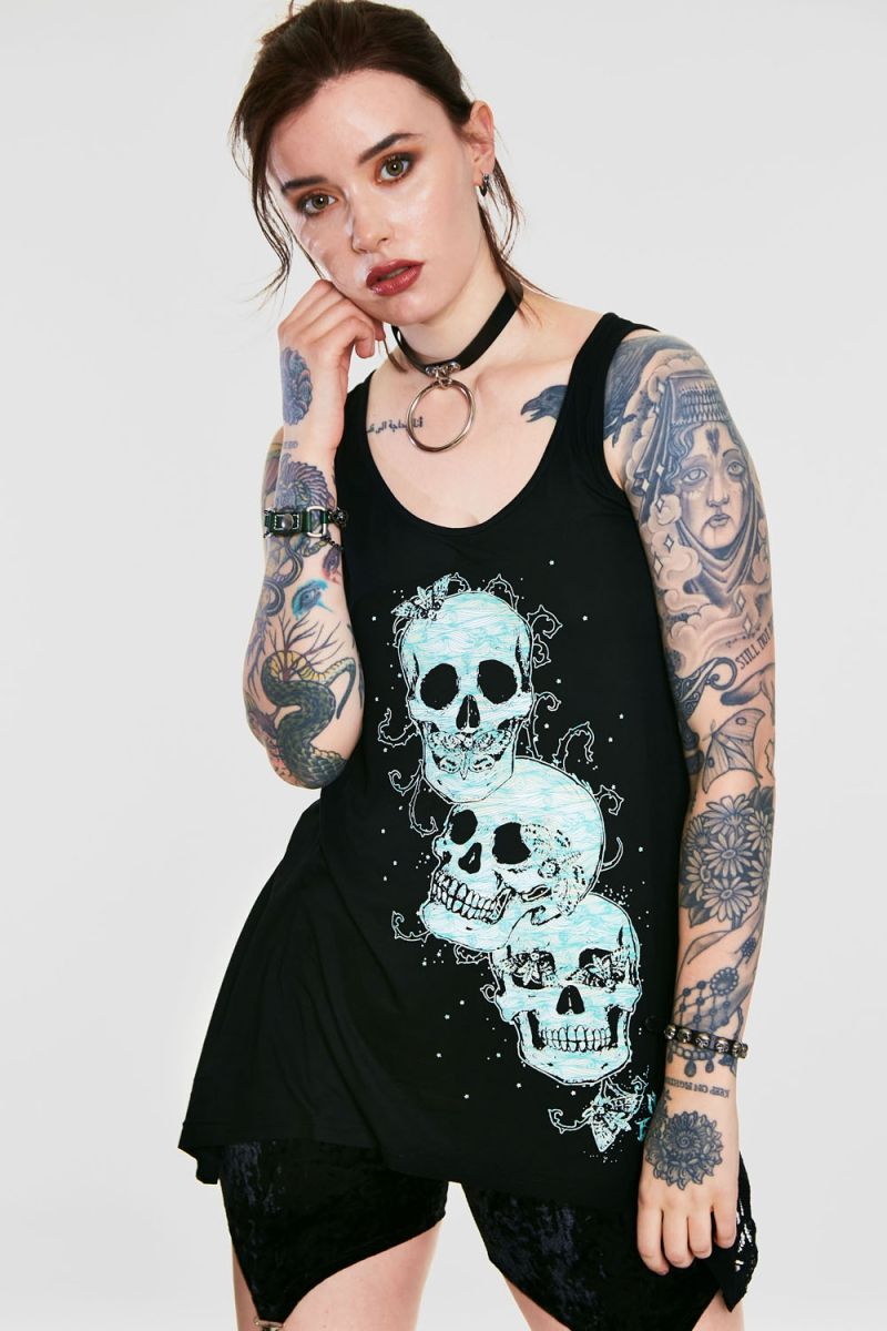 Do No Evil Lace Up Back Vest | Alternative Clothing Store | Gothic ...