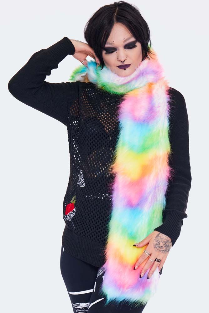 Lucy In Demise Faux Fur Stole | Alternative Clothing Store | Gothic ...