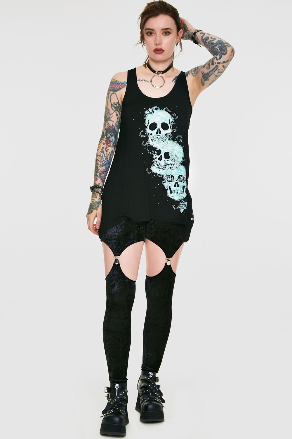 Do No Evil Lace Up Back Vest | Alternative Clothing Store | Gothic ...