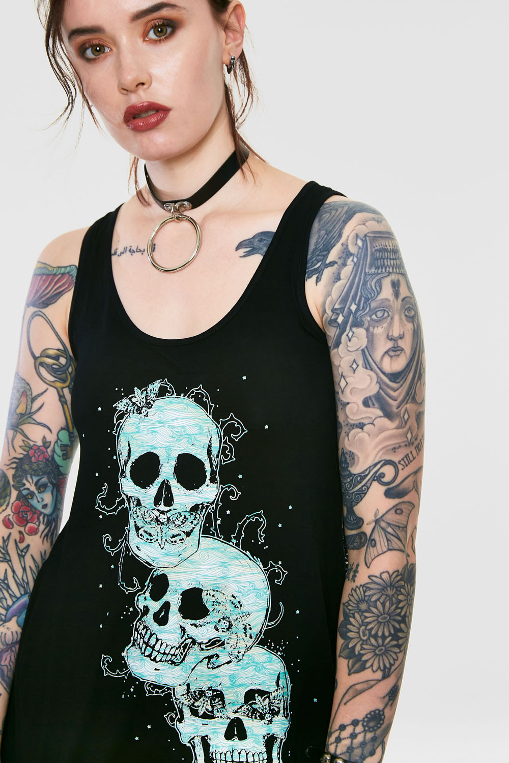Do No Evil Lace Up Back Vest | Alternative Clothing Store | Gothic ...
