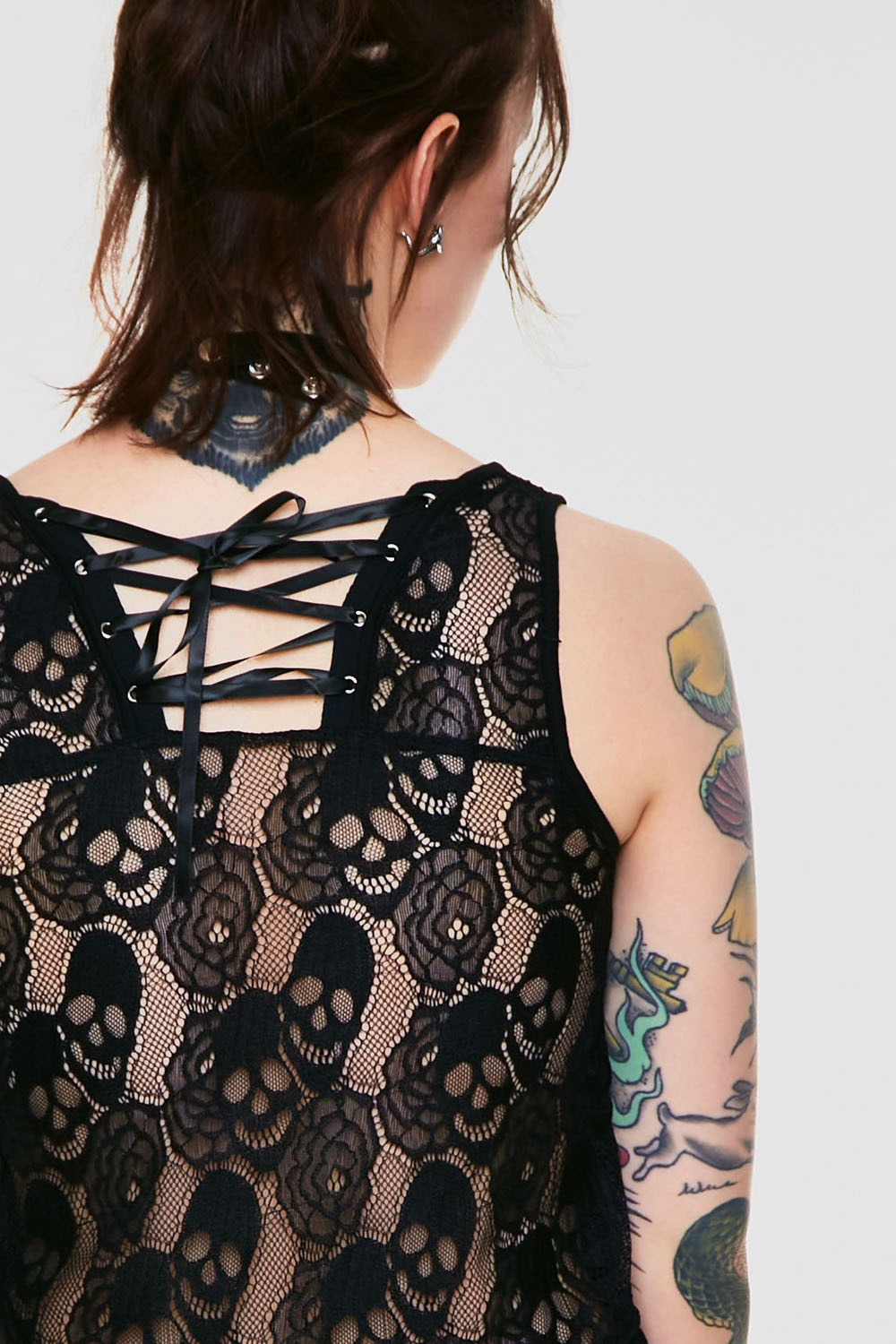Do No Evil Lace Up Back Vest | Alternative Clothing Store | Gothic ...