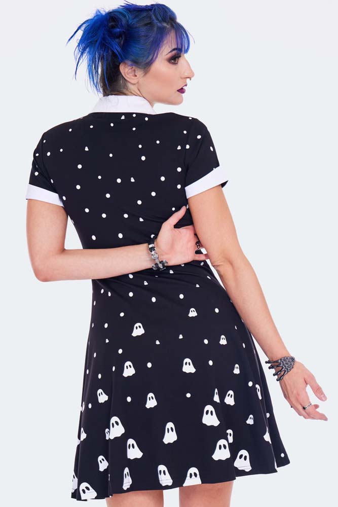 Ghost Print Wednesday Dress | Alternative Clothing Store | Gothic, Punk ...
