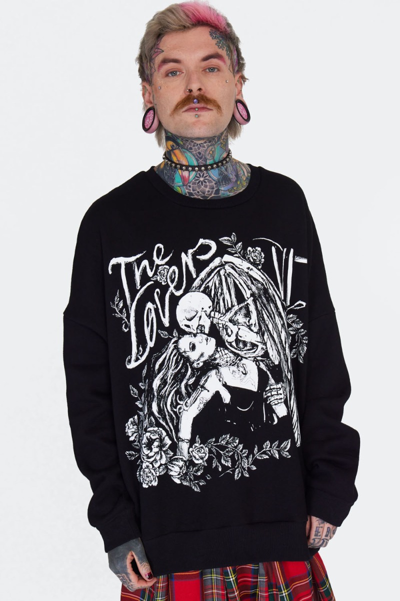 Gothic Printed Oversized Sweater | Alternative Clothing Store | Gothic ...