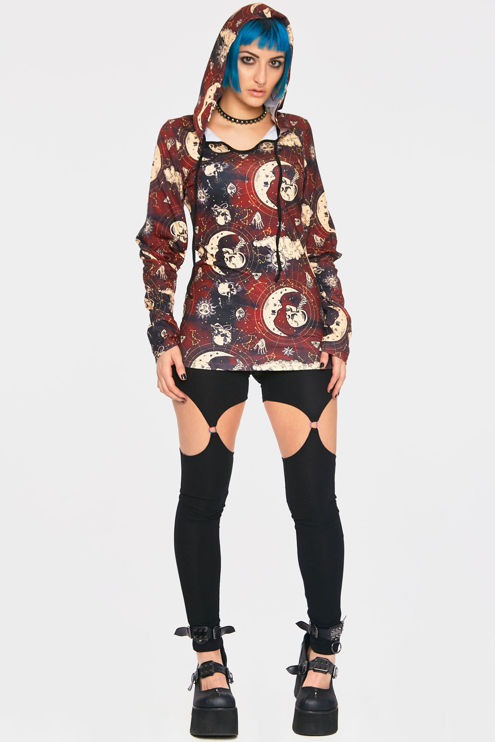 Red Moonstone Hoodie | Alternative Clothing Store | Gothic, Punk, Metal ...