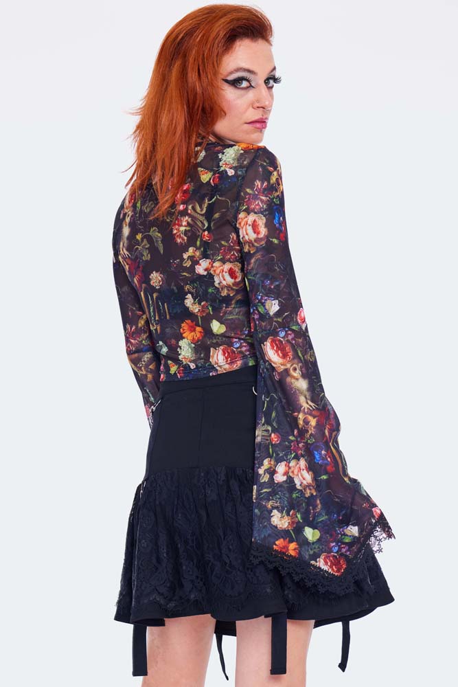 Night Garden Mesh Crop Top | Alternative Clothing Store | Gothic, Punk ...